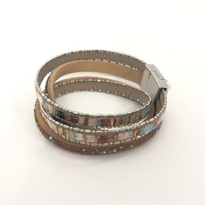 brooknoel | Jewelry | Boho Beaded Leatherette Wrap Bracelet New | Poshmark